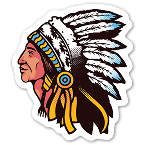 Indian Chief Sticker - Sticker Mania