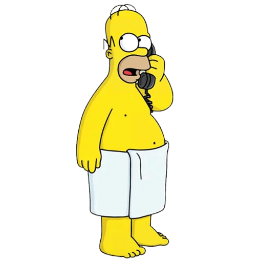 Homer Simpson on the Phone - Sticker Mania