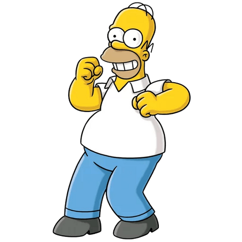 Homer Simpson Happy Dancing - Sticker Mania
