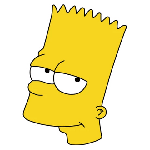 Bart Simpson Smiling Sticker - Sticker Mania