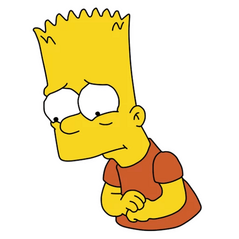 Bart Simpson Devastated Sticker - Sticker Mania