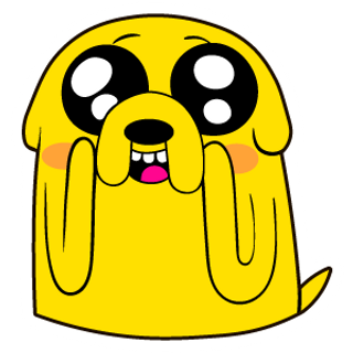 Adventure Time Amazed Jake Sticker - Sticker Mania
