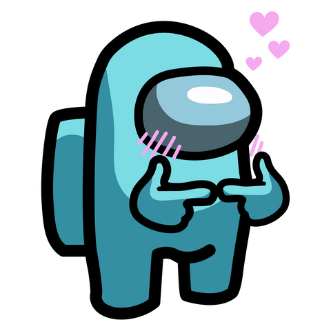 Among Us Character Fall in Love Sticker - Sticker Mania