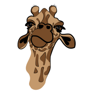 Giraffe Head Sticker - Sticker Mania