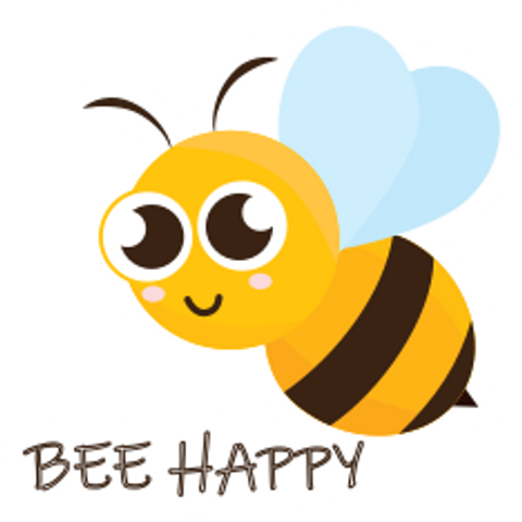 Cute Bee Happy Bee Sticker - Sticker Mania