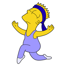 Bart Simpson Smiling Sticker - Sticker Mania