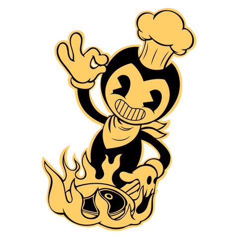 Bendy Cooking Sticker - Sticker Mania