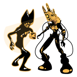 Ink Bendy vs the Projectionist - Sticker Mania