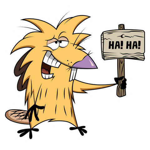 Angry Beavers Norbert Beaver Ha Ha Sticker - Sticker Mania