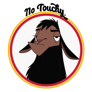 Kuzco Llama No Touchy Sticker - Sticker Mania