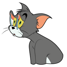 Tom and Jerry Confused Tom Sticker - Sticker Mania
