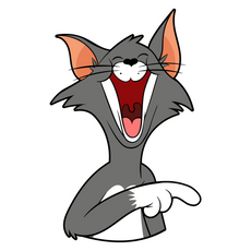 Tom and Jerry Furious Topsy Sticker - Sticker Mania