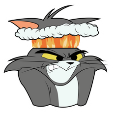 Tom and Jerry Bald Tom Sticker - Sticker Mania