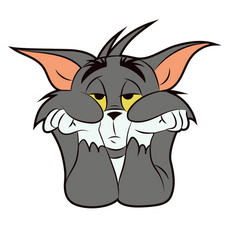 Tom and Jerry Furious Topsy Sticker - Sticker Mania