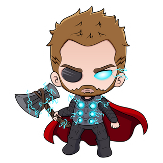 Marvel Chibi Thor Sticker - Sticker Mania