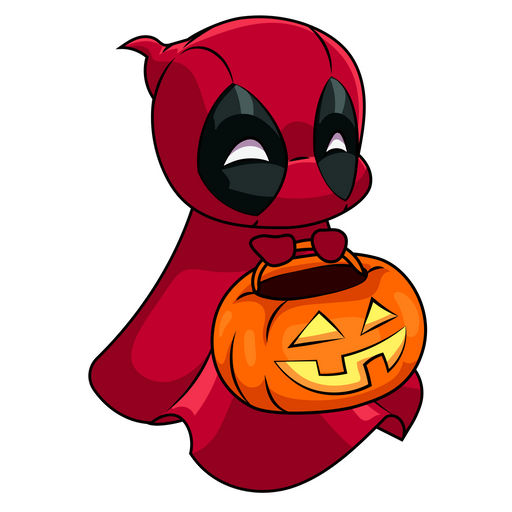 Cute Ghost Deadpool Sticker - Sticker Mania
