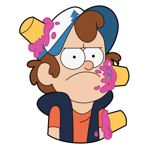 Angry Dipper Pines in Ice Cream Sticker - Sticker Mania