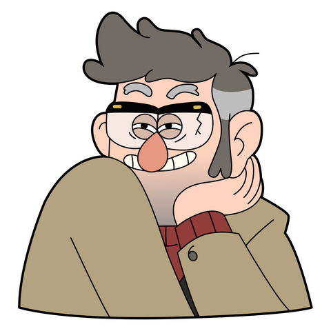 Gravity Falls Ford Pines Sticker - Sticker Mania