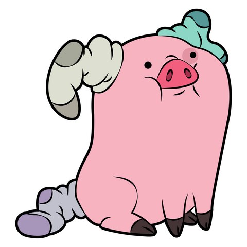 Gravity Falls Waddles in Socks Sticker - Sticker Mania