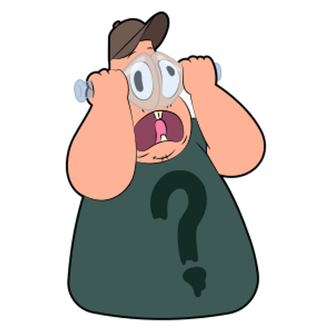Gravity Falls Soos with Beakers Sticker - Sticker Mania
