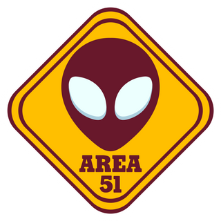 Area 51 Road Sign Sticker - Sticker Mania