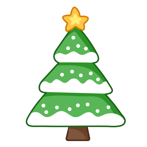 Christmas Tree With Snow Sticker Sticker Mania