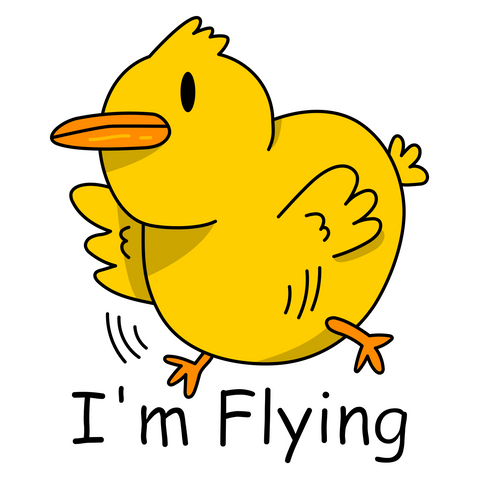 Chick I'm Flying Meme Sticker - Sticker Mania