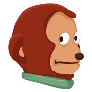 Awkward Look Monkey Puppet - Sticker Mania