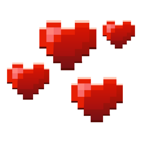 Minecraft Love Hearts Sticker - Sticker Mania