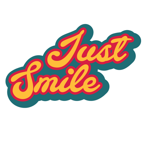 Just Smile Sticker - Sticker Mania