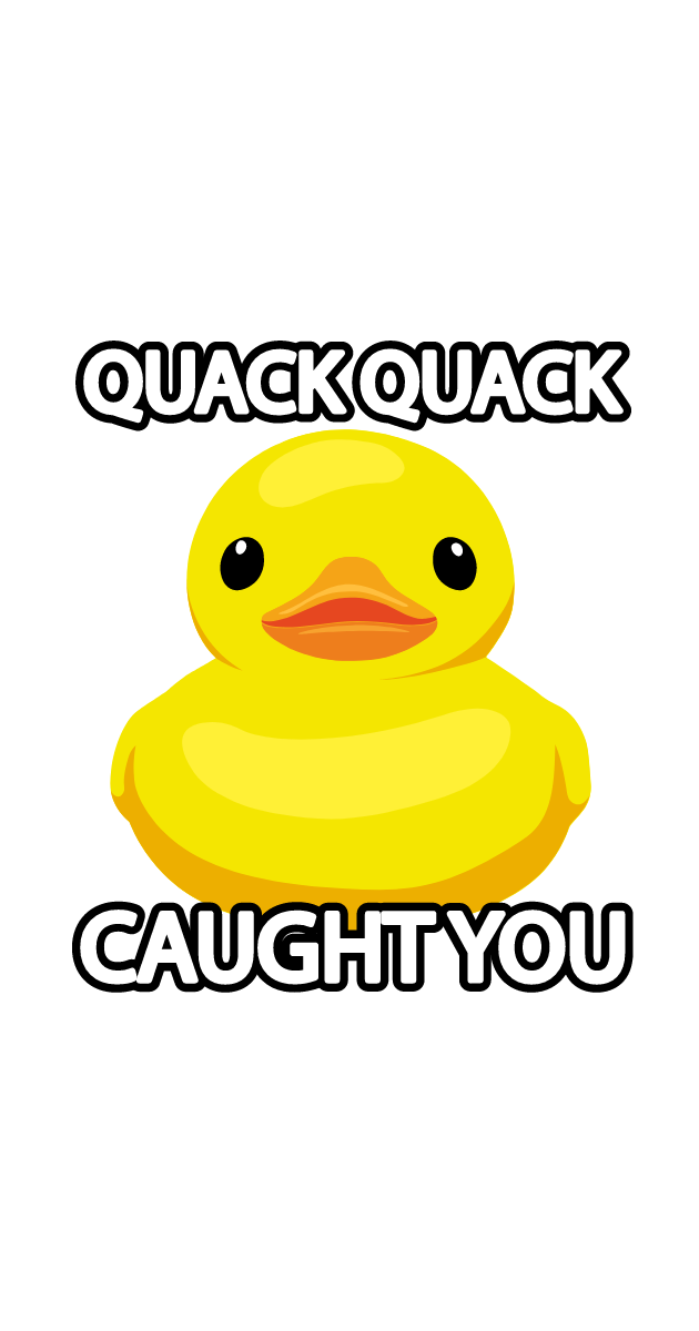 Rubber Duck Caught You - Sticker Mania