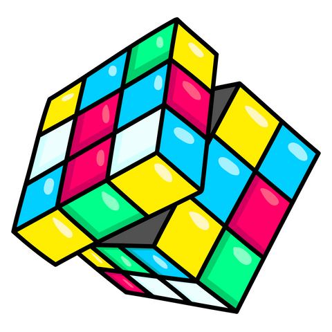 Rubik's Cube Sticker - Sticker Mania