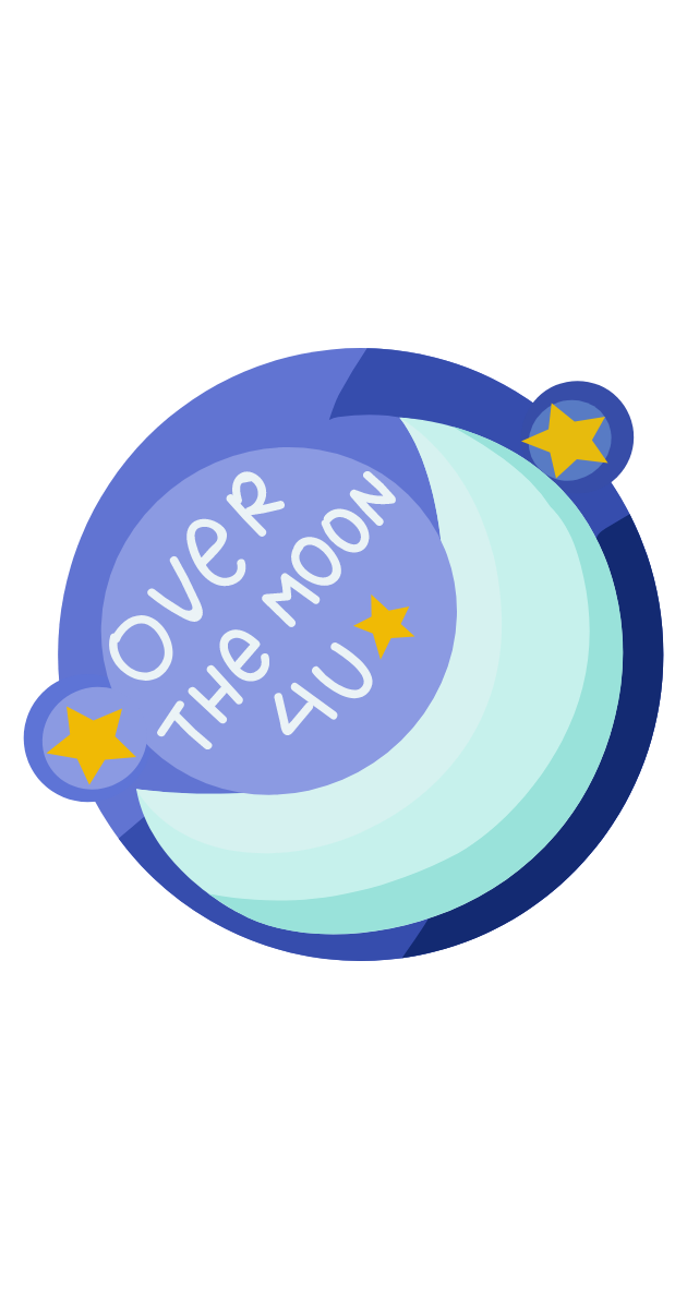 Over the Moon 4U Sticker - Sticker Mania