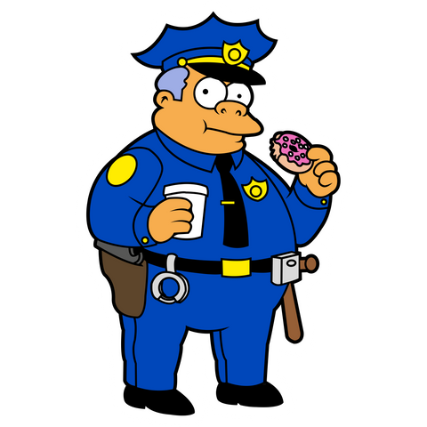 The Simpsons Chief Clancy Wiggum Sticker - Sticker Mania