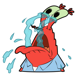 SpongeBob Crying Mr. Krabs Sticker - Sticker Mania