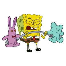 SpongeBob Upset Fish Meme Sticker - Sticker Mania