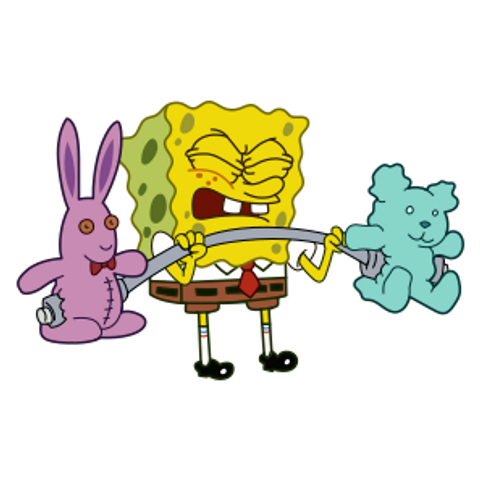 Spongebob Workout Sticker - Sticker Mania