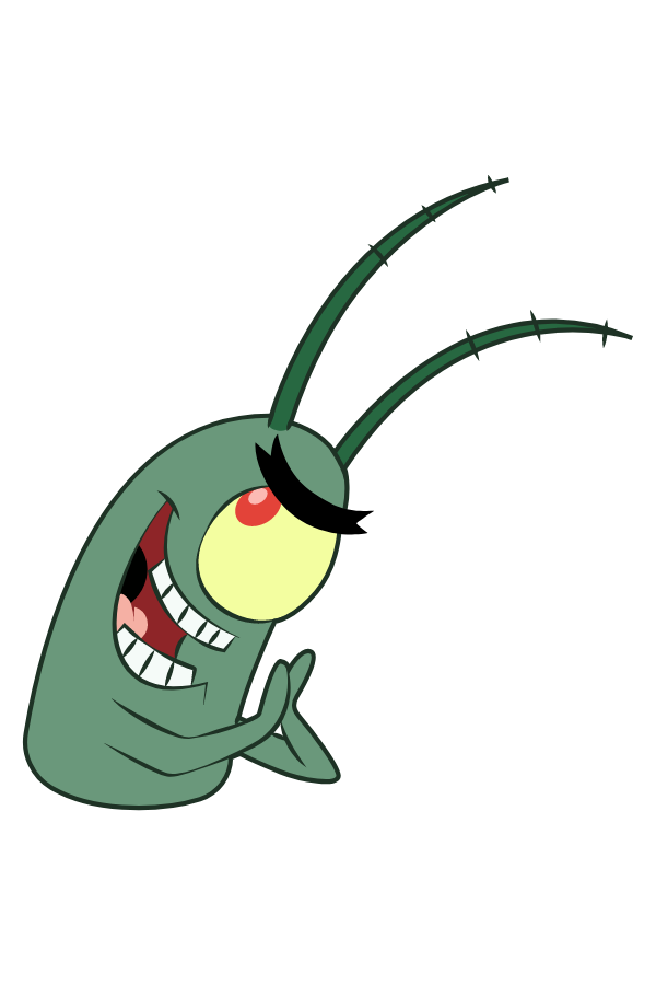 SpongeBob Plankton Evil Laugh - Sticker Mania