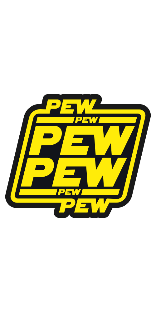 Star Wars Logo Pew Pew Pew Sticker - Sticker Mania