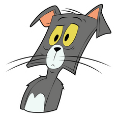 Tom and Jerry Shocked Tom Sticker - Sticker Mania