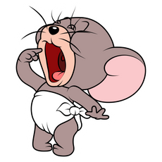 Tom and Jerry Furious Topsy Sticker - Sticker Mania