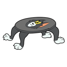 Tom and Jerry Flattened Tom Sticker - Sticker Mania
