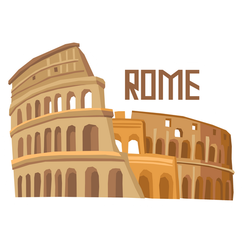 Travel Colosseum Rome Sticker - Sticker Mania