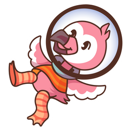 Flamingo AlbertsStuff Sticker - Sticker Mania